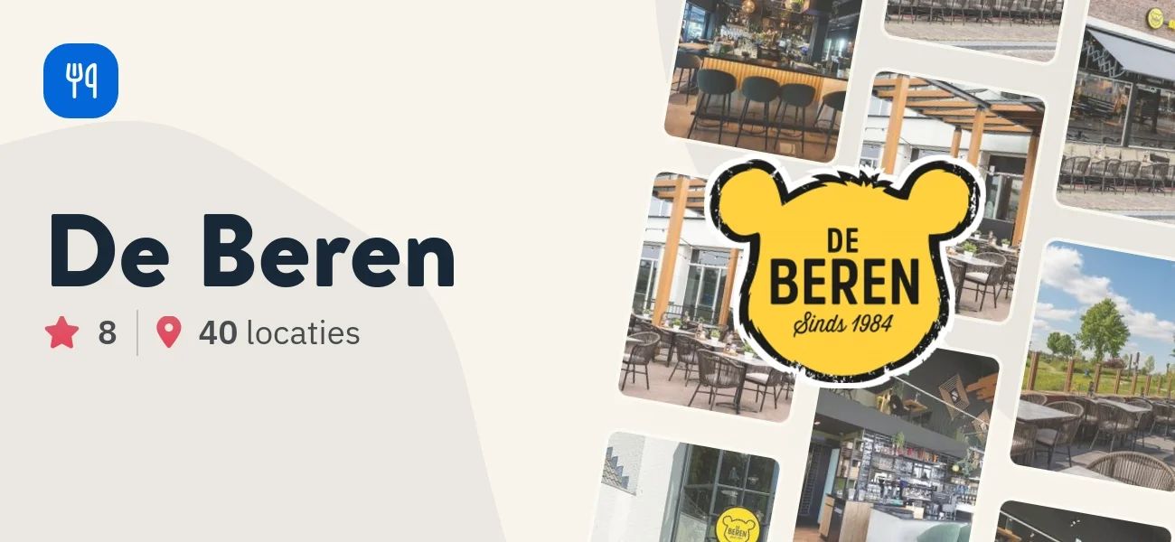 Alle De Beren restaurants waar je kunt betalen met een creditcard
