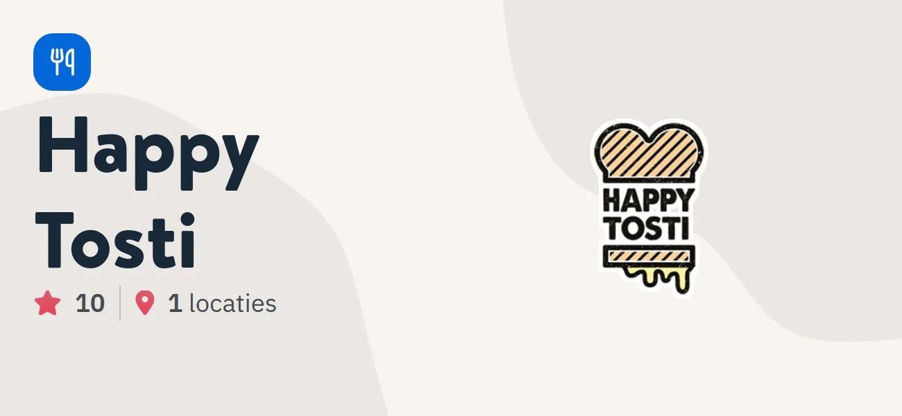 Alle Happy Tosti restaurants waar je kunt betalen met een creditcard
