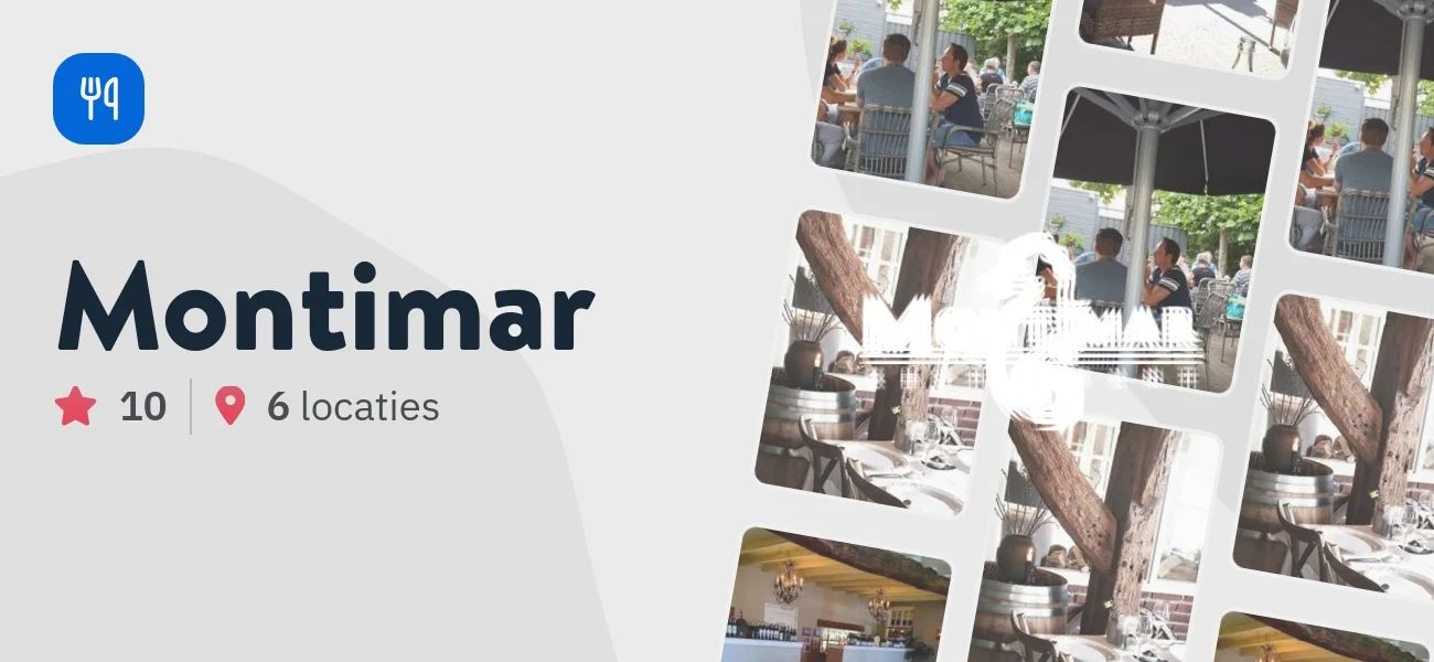 Alle Montimar restaurants waar je kunt betalen met een creditcard