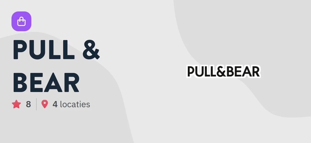 Alle PULL & BEAR modewinkels waar je kunt betalen met een creditcard