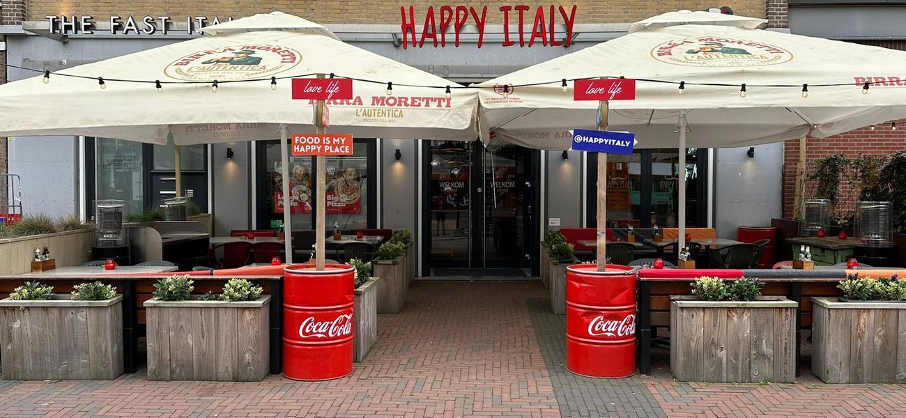 Bij Happy Italy Rotterdam Binnenrotte betaal je met creditcards van ...